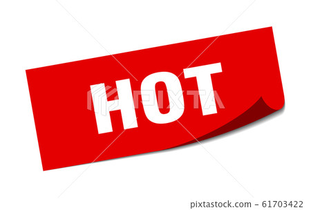 hot sticker. hot square sign. hot. peeler-插圖素材 [61703422] - PIXTA圖庫