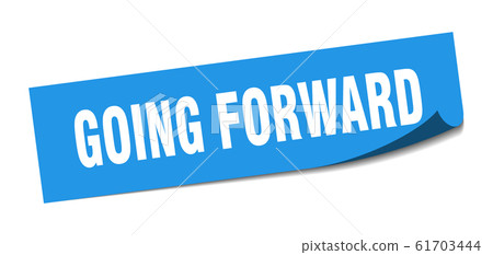 going forward sticker. going forward square sign. - Stock Illustration ...