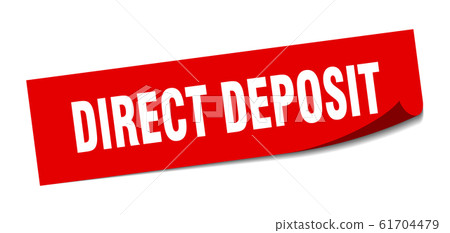 direct deposit sticker. direct deposit square - Stock Illustration ...