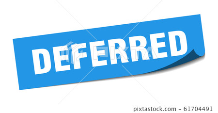 deferred sticker. deferred square sign. deferred. - Stock Illustration ...