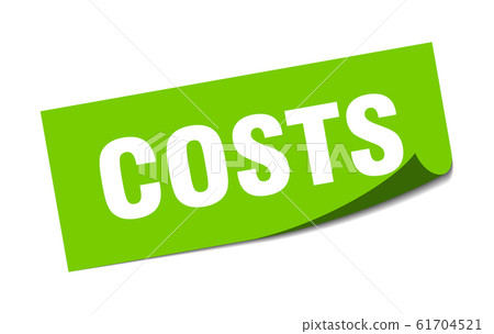 costs sticker. costs square sign. costs. peeler - Stock Illustration ...