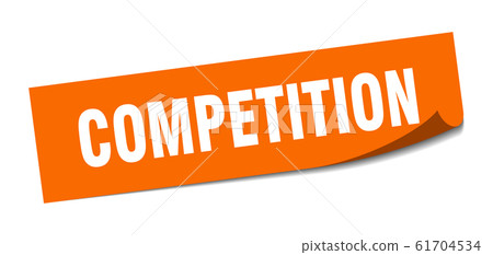 competition sticker. competition square sign. - Stock Illustration ...
