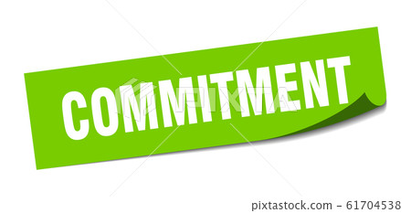 commitment sticker. commitment square sign. - Stock Illustration ...