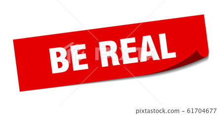 be real sticker. be real square sign. be real. - Stock Illustration ...