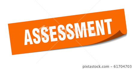 assessment sticker. assessment square sign. - Stock Illustration ...