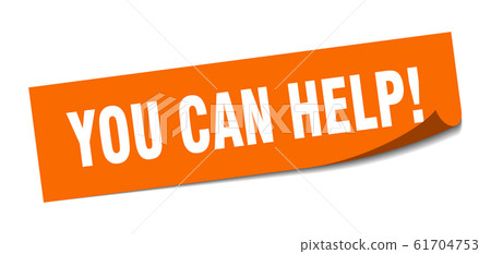 you can help sticker. you can help square sign. - Stock Illustration ...