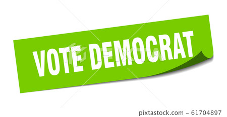 vote democrat sticker. vote democrat square sign. - Stock Illustration ...