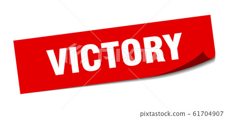victory sticker. victory square sign. victory. - Stock Illustration ...
