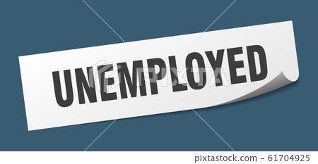 unemployed sticker. unemployed square sign. - Stock Illustration ...
