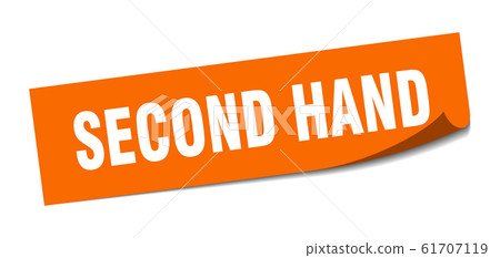 second hand sticker. second hand square sign. - Stock Illustration ...