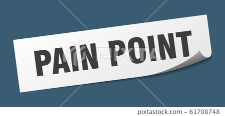 pain point sticker. pain point square sign. pain - Stock Illustration ...