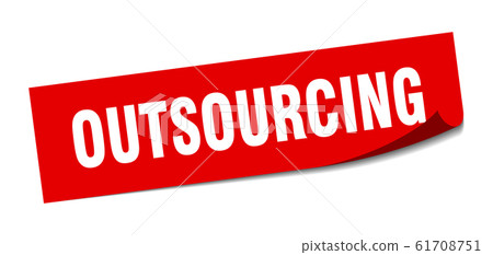 outsourcing sticker. outsourcing square sign. - Stock Illustration ...