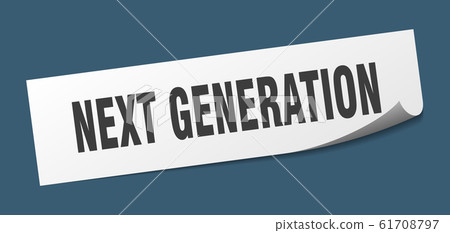 next generation sticker. next generation square - Stock Illustration ...