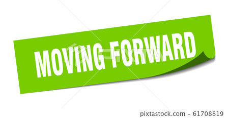 moving forward sticker. moving forward square - Stock Illustration ...