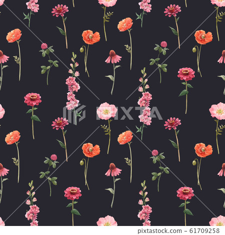 Beautiful vector floral summer seamless pattern... - Stock Illustration ...