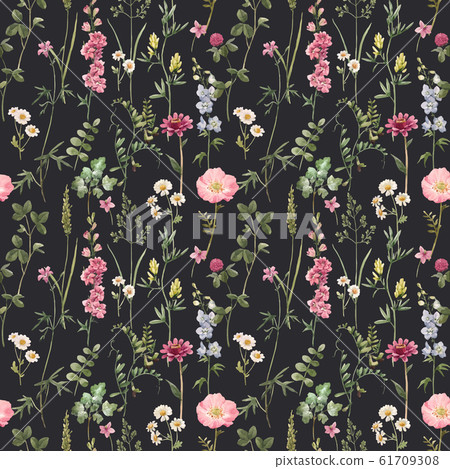 Beautiful vector floral summer seamless pattern... - Stock Illustration ...