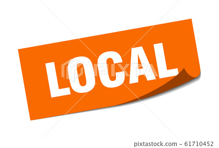 local sticker. local square sign. local. peeler - Stock Illustration ...