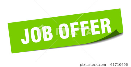job offer sticker. job offer square sign. job - Stock Illustration ...
