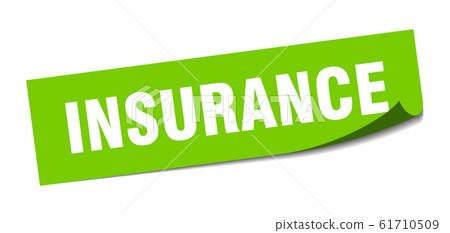 insurance sticker. insurance square sign. - Stock Illustration ...