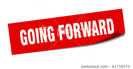 going forward sticker. going forward square sign. - Stock Illustration ...