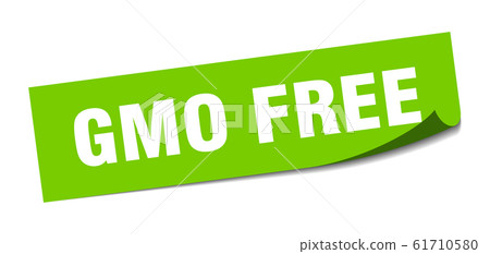 gmo free sticker. gmo free square sign. gmo free. - Stock Illustration ...