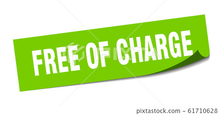 free of charge sticker. free of charge square - Stock Illustration ...