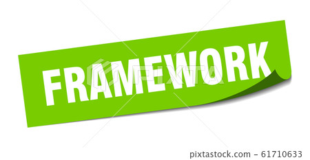 framework sticker. framework square sign. - Stock Illustration ...