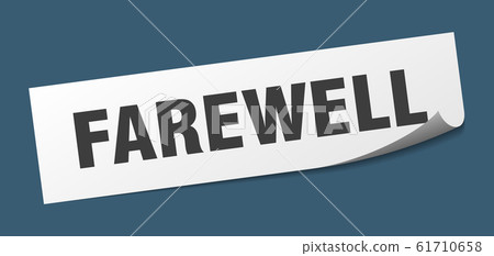 farewell sticker. farewell square sign. farewell. - Stock Illustration ...