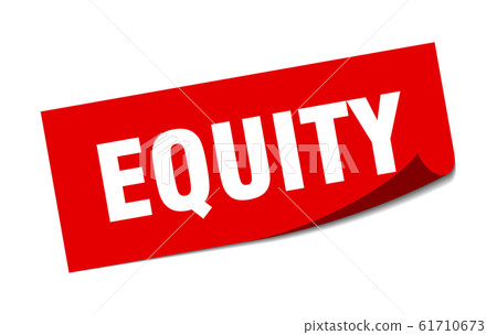 equity sticker. equity square sign. equity. peeler - Stock Illustration ...