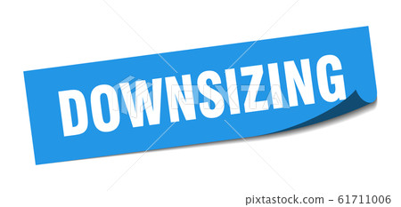 downsizing sticker. downsizing square sign. - Stock Illustration ...