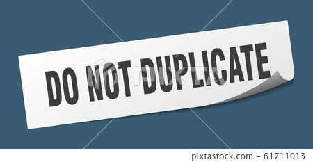 do not duplicate sticker. do not duplicate square - Stock Illustration ...