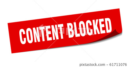content blocked sticker. content blocked square - Stock Illustration ...