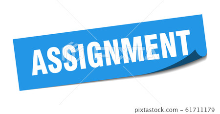 assignment sticker. assignment square sign. - Stock Illustration ...