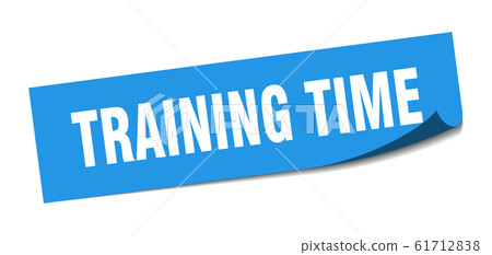 training time sticker. training time square sign. - Stock Illustration ...