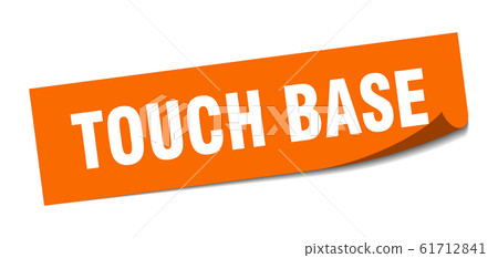 touch base sticker. touch base square sign. touch - Stock Illustration ...
