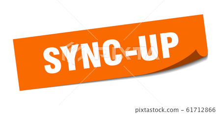sync-up sticker. sync-up square sign. sync-up. - Stock Illustration ...