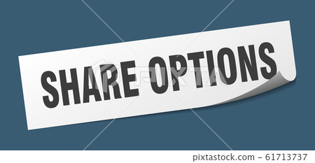 share options sticker. share options square sign. - Stock Illustration ...