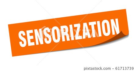 sensorization sticker. sensorization square sign. - Stock Illustration ...