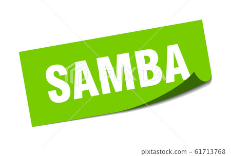 samba sticker. samba square sign. samba. peeler - Stock Illustration ...