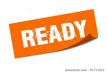 ready sticker. ready square sign. ready. peeler - Stock Illustration ...