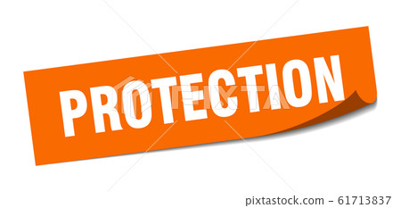 protection sticker. protection square sign. - Stock Illustration ...