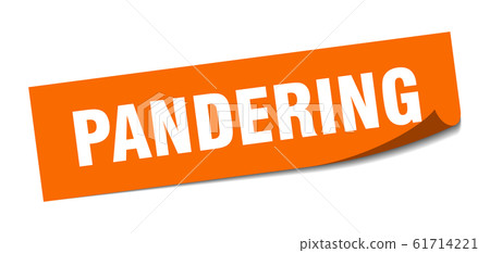 pandering sticker. pandering square sign. - Stock Illustration ...