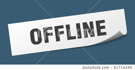 offline sticker. offline square sign. offline. - Stock Illustration ...
