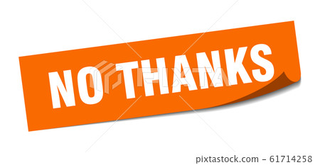 no thanks sticker. no thanks square sign. no - Stock Illustration ...
