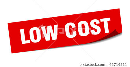 low cost sticker. low cost square sign. low cost. - Stock Illustration ...