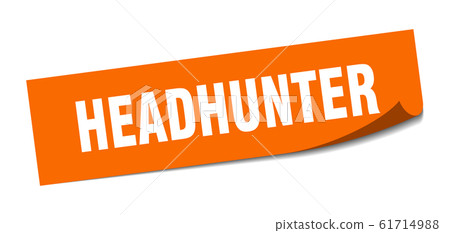 headhunter sticker. headhunter square sign. - Stock Illustration ...