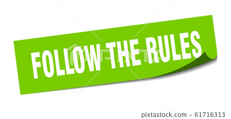 follow the rules sticker. follow the rules square - Stock Illustration ...