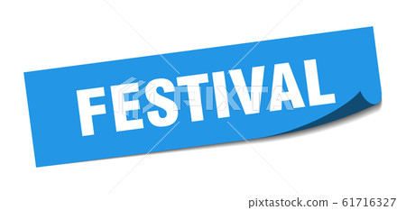 festival sticker. festival square sign. festival. - Stock Illustration ...