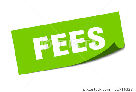 fees sticker. fees square sign. fees. peeler - Stock Illustration ...