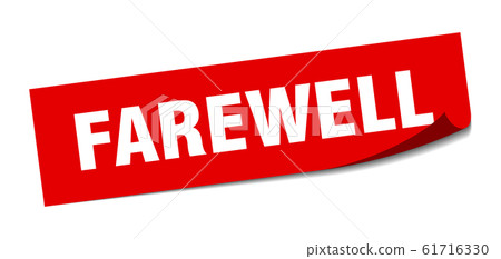 farewell sticker. farewell square sign. farewell.-插圖素材 [61716330] - PIXTA圖庫